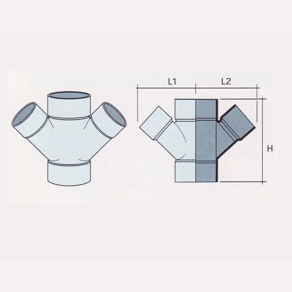 Besstem RWDP UPVC Fitting Double 135° Reducer Y-Tee • Plumbing Supplier ...