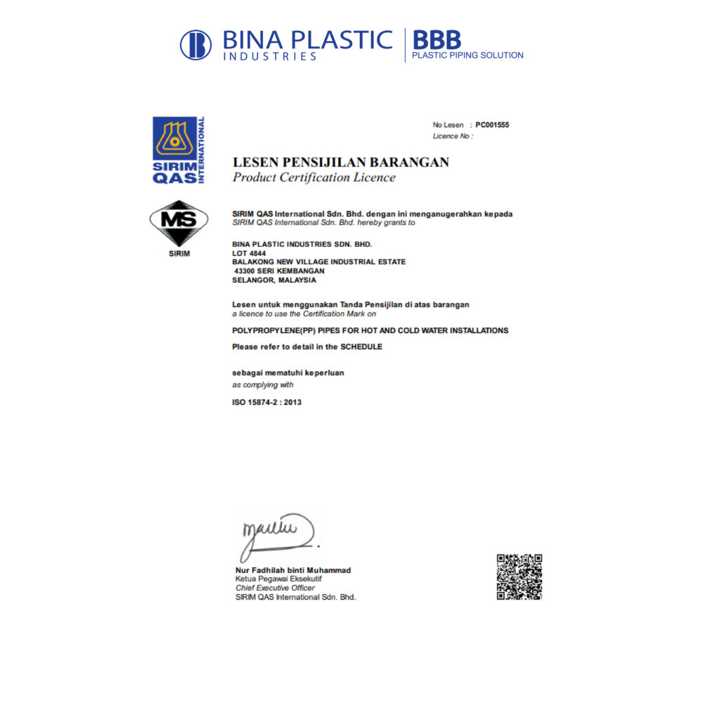 BBB PPR Pipes - PN16 (Cold Water) • Plumbing Supplier Malaysia