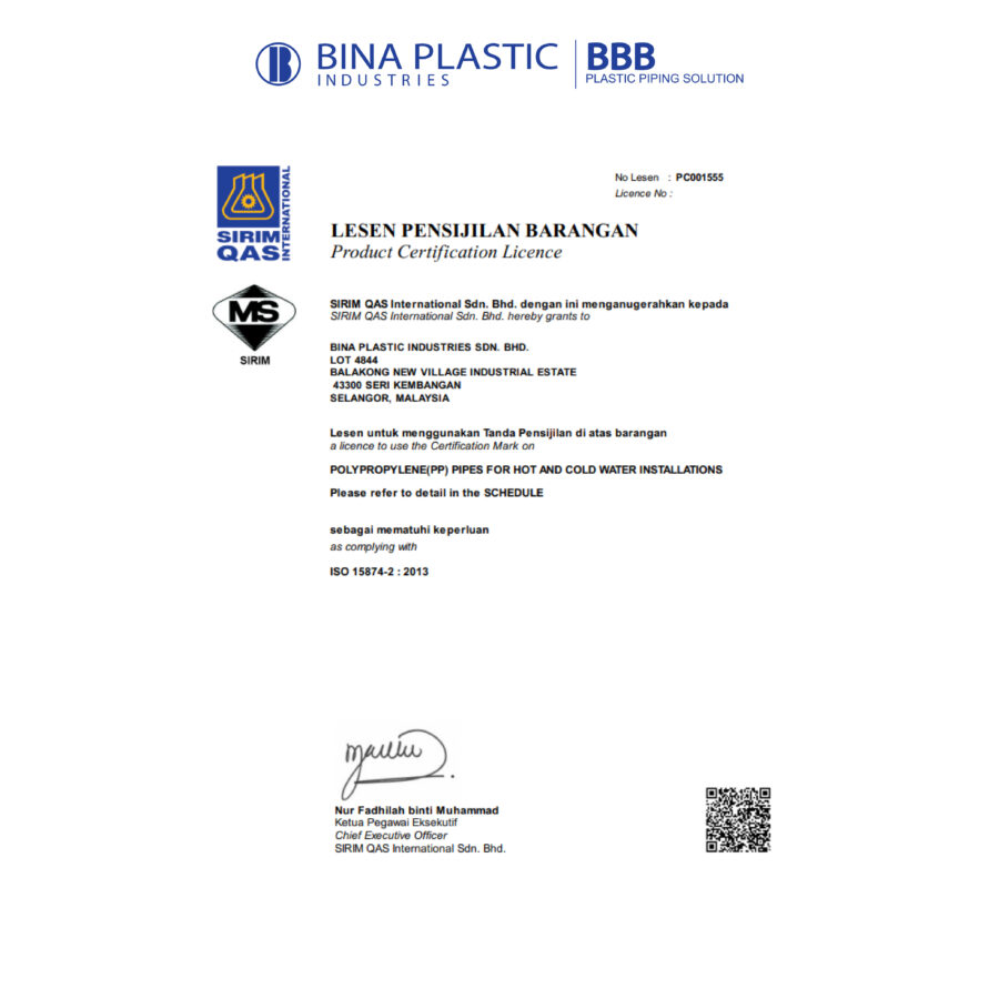 BBB PPR Pipes - PN16 (Cold Water) • Plumbing Supplier Malaysia