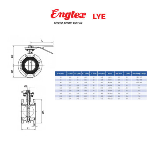LYE Concentric Flanged Butterfly Valve • Plumbing Supplier Malaysia