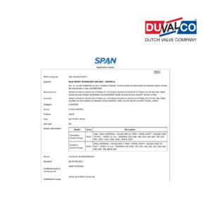 Duvalco Double Flanged Eccentric Type (ESJ) Butterfly Valve • Plumbing ...