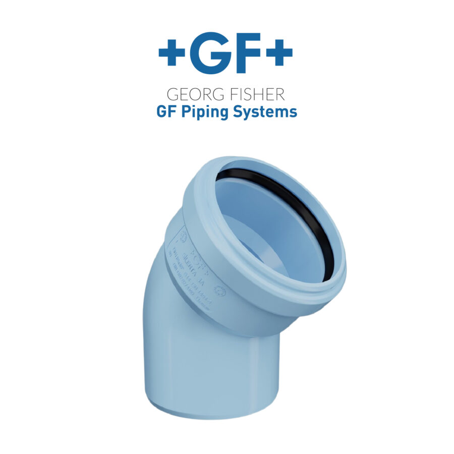 GF Silenta 3A PP Fittings - Elbow 45° • Plumbing Supplier Malaysia