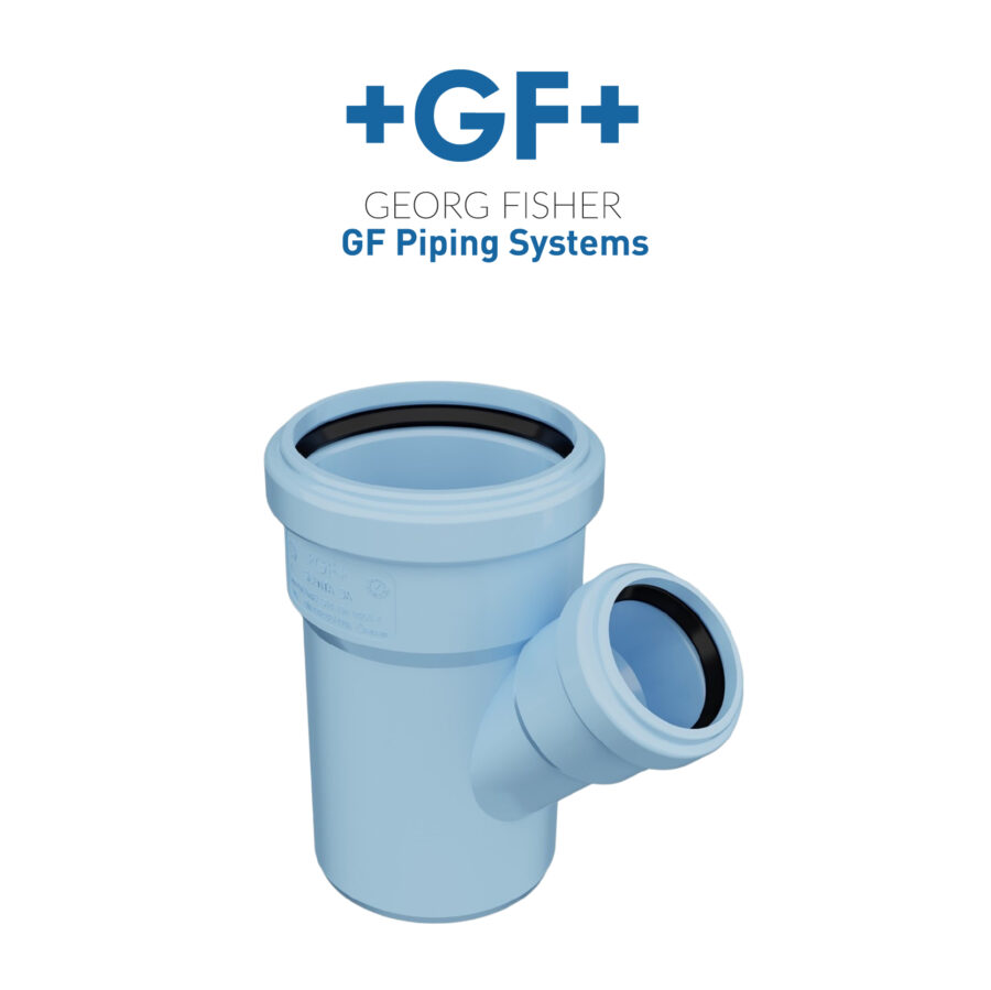 GF Silenta 3A PP Fittings - Single Branch 45° • Plumbing Supplier Malaysia
